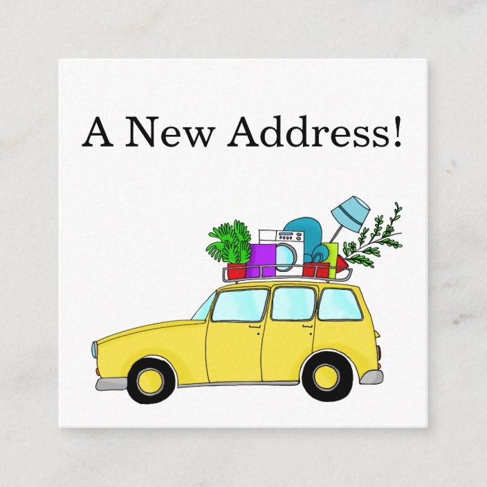 Vintage car New address card | Zazzle.com