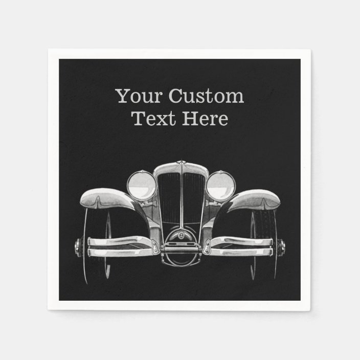 Vintage car paper napkins | Zazzle.com
