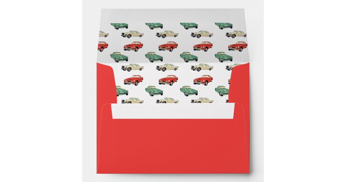 Vintage Car Print Envelope | Zazzle