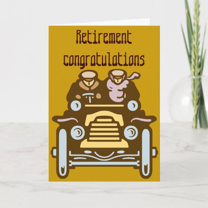 Vintage car retirement card | Zazzle.com