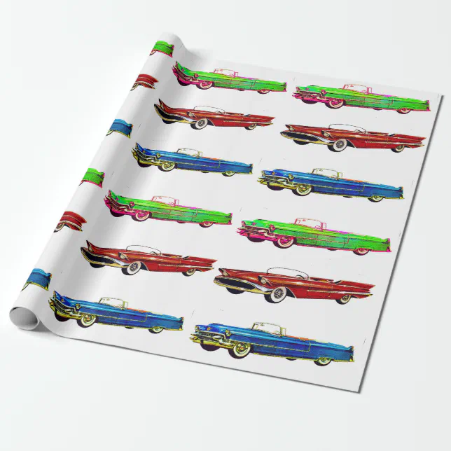 vintage car wrapping paper | Zazzle