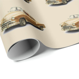 Vintage Car Wrapping Paper | Zazzle