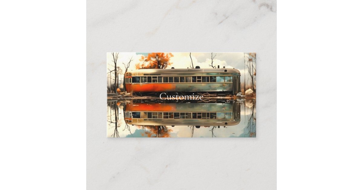Vintage Caravan Trailer RV Thunder_Cove Business Card | Zazzle