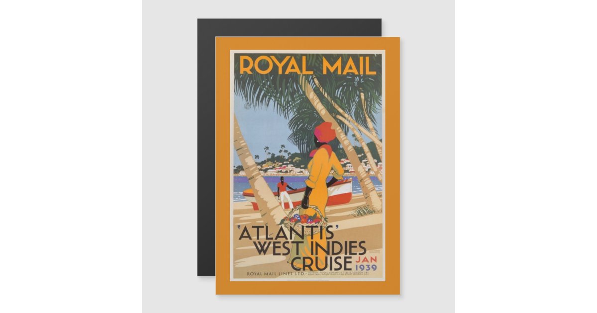 Vintage Caribbean fridge magnet | Zazzle