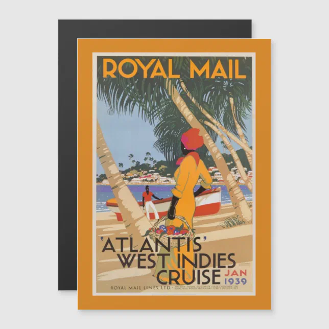 Vintage Caribbean fridge magnet | Zazzle