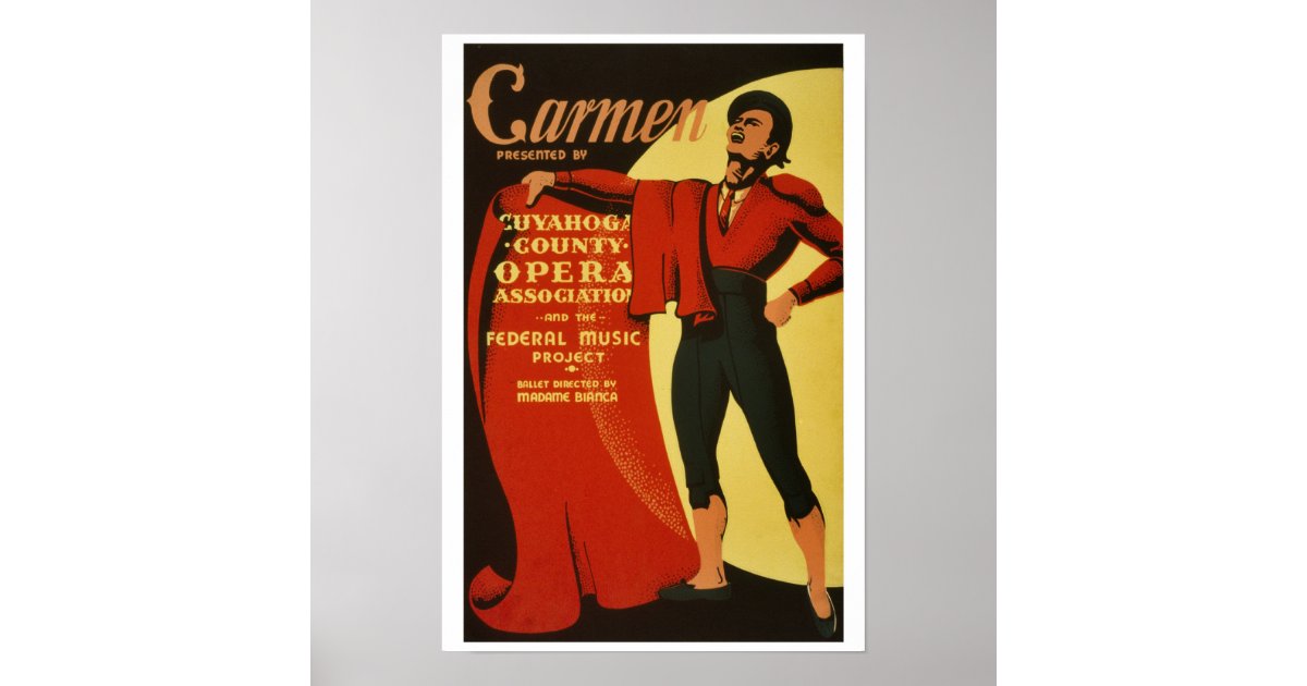 Vintage Carmen Opera and Ballet Poster | Zazzle