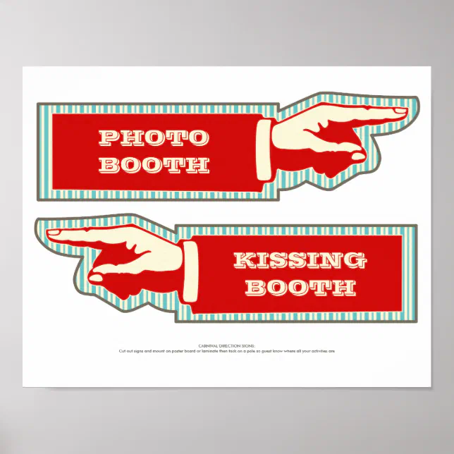 Vintage Carnival Circus DIY Direction Signs | Zazzle