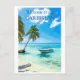 Vintage Carribean Ocean Beach Travel Postcard | Zazzle