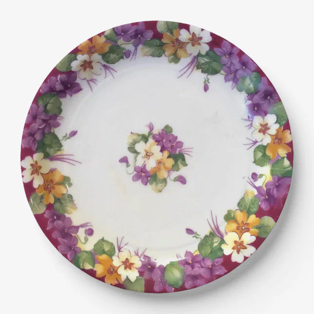 Vintage Casual China Pattern Paper Dinner Plate | Zazzle