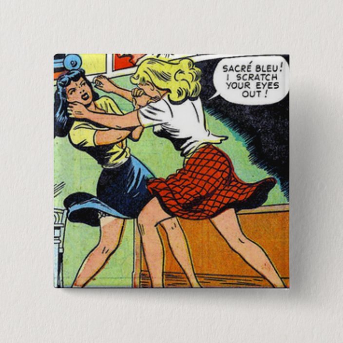 Vintage Catfight Button