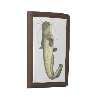 Vintage Catfish Illustration Trifold Wallet | Zazzle