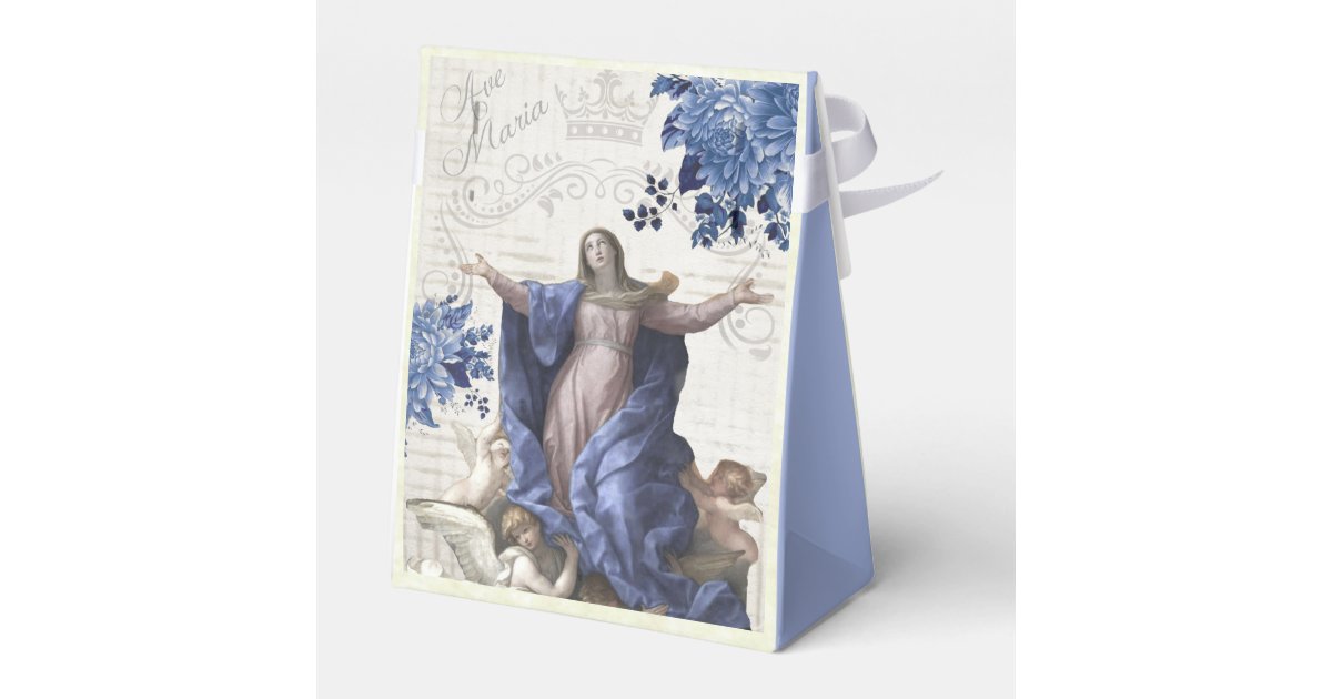 Vintage Catholic Religious Blessed Virgin Mary Favor Boxes | Zazzle
