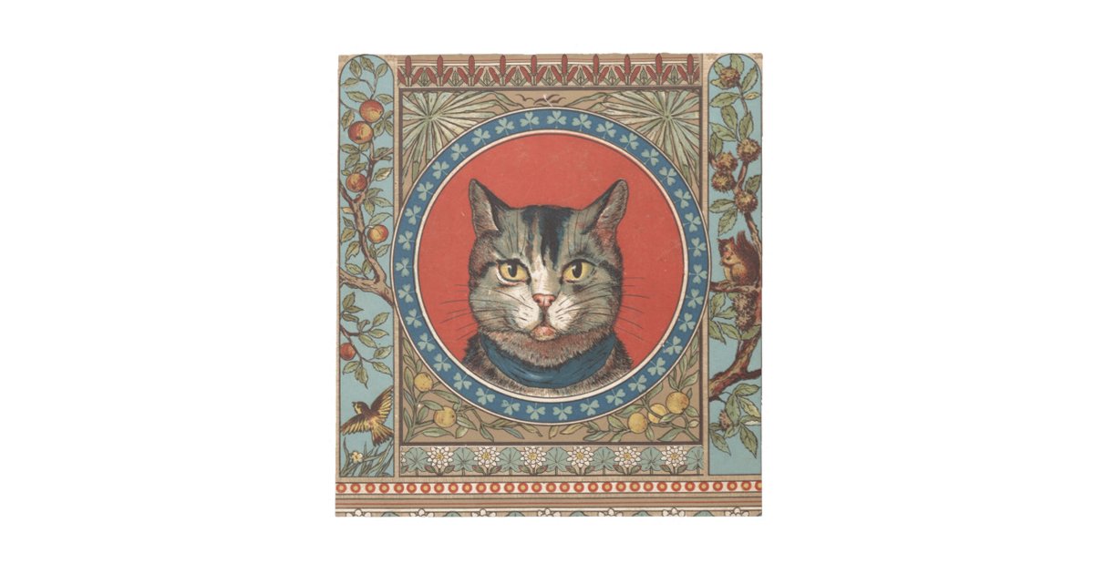 Vintage Cat's Life for Kitty Cat Classic Notepad | Zazzle