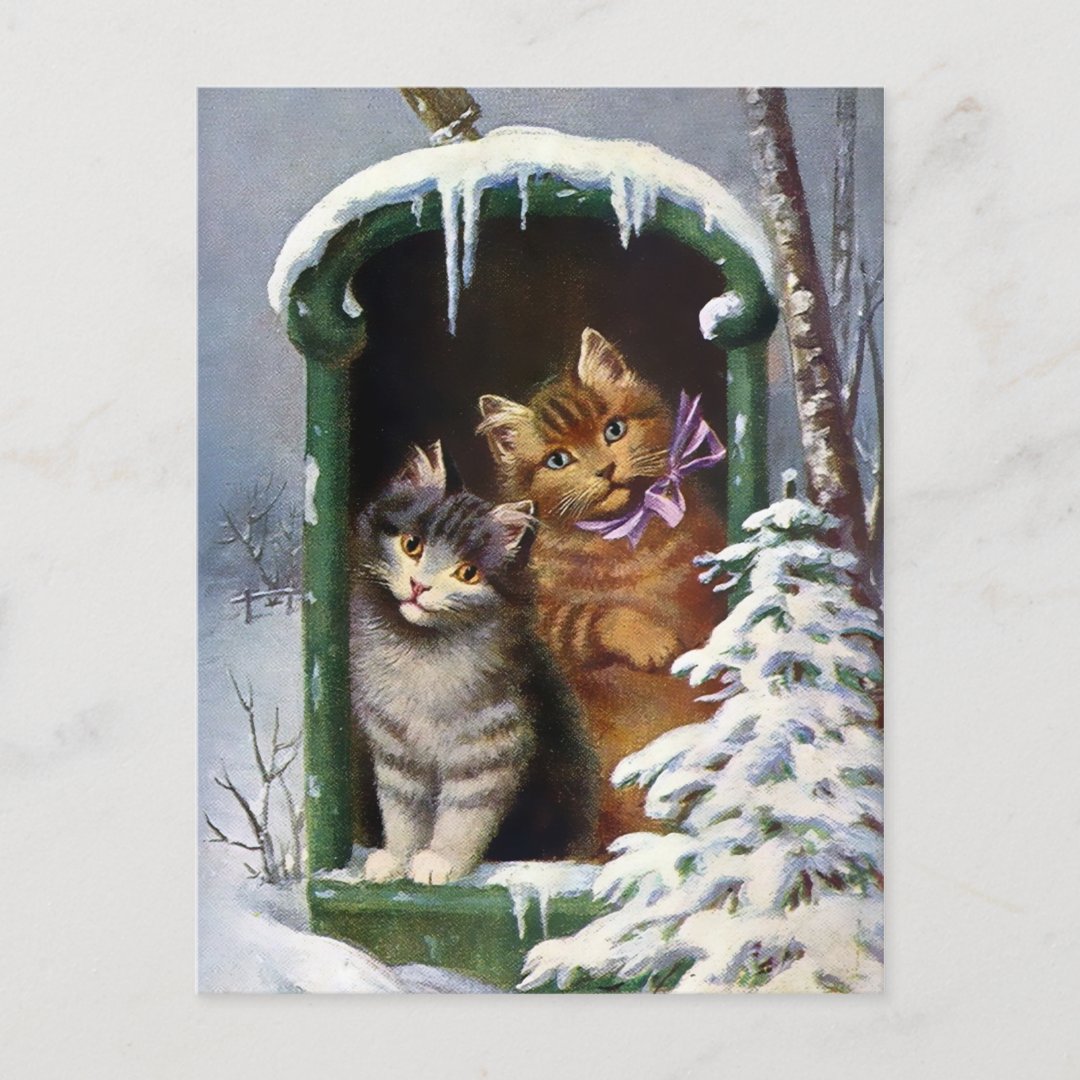 Vintage Cats Postcard | Zazzle