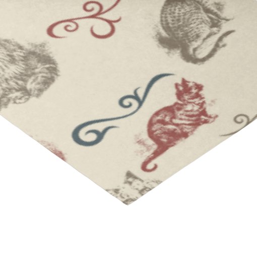 Vintage Cats Tissue Paper | Zazzle