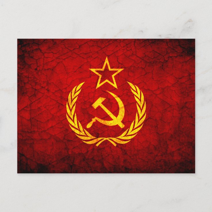 Vintage CCCP flag Postcard | Zazzle