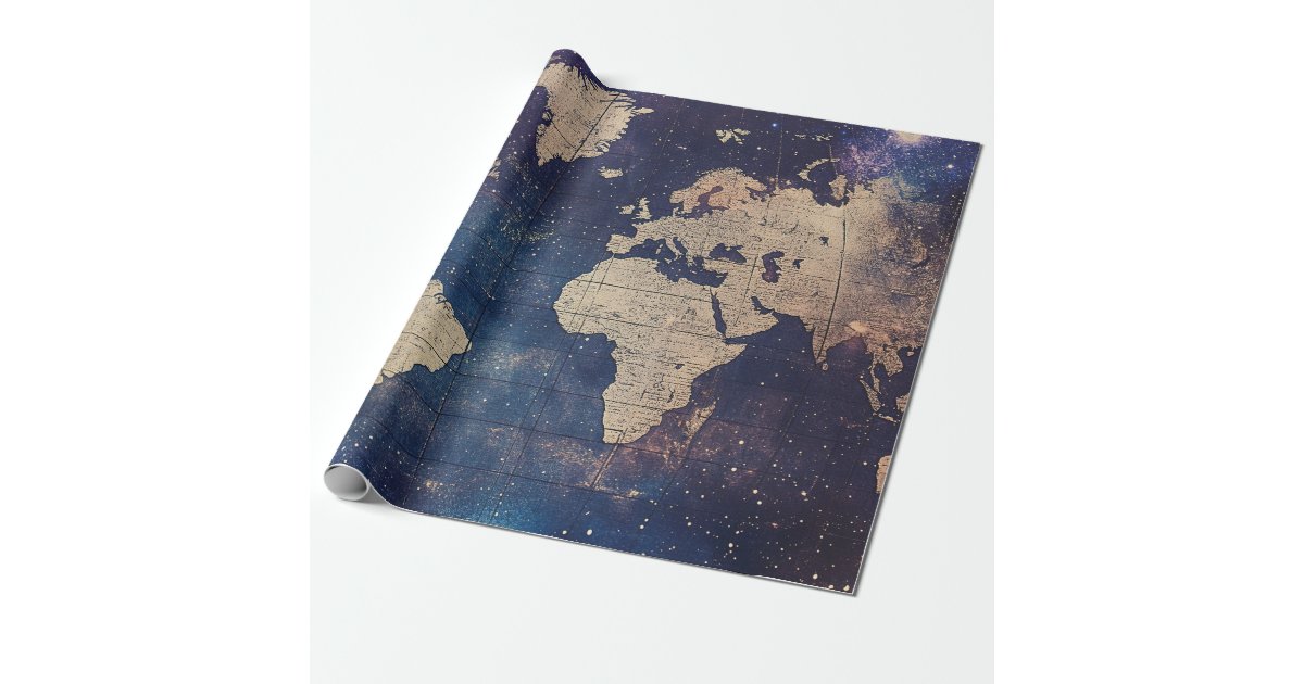 Vintage Celestial World Map (11) Wrapping Paper | Zazzle