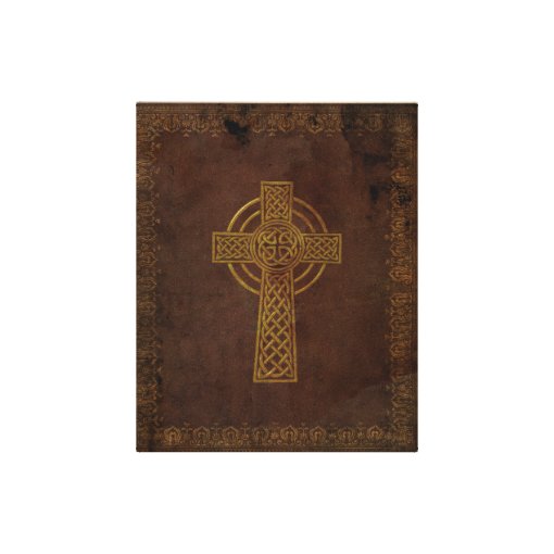 Vintage Celtic Bible Replica on Canvas | Zazzle