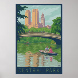 Vintage Central Park Travel Poster | Zazzle