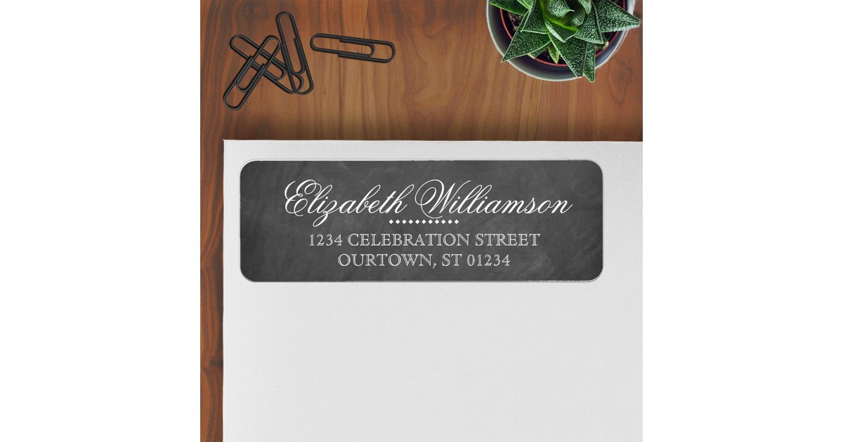 Vintage Chalkboard Address Label | Zazzle