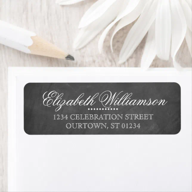 Vintage Chalkboard Address Label | Zazzle