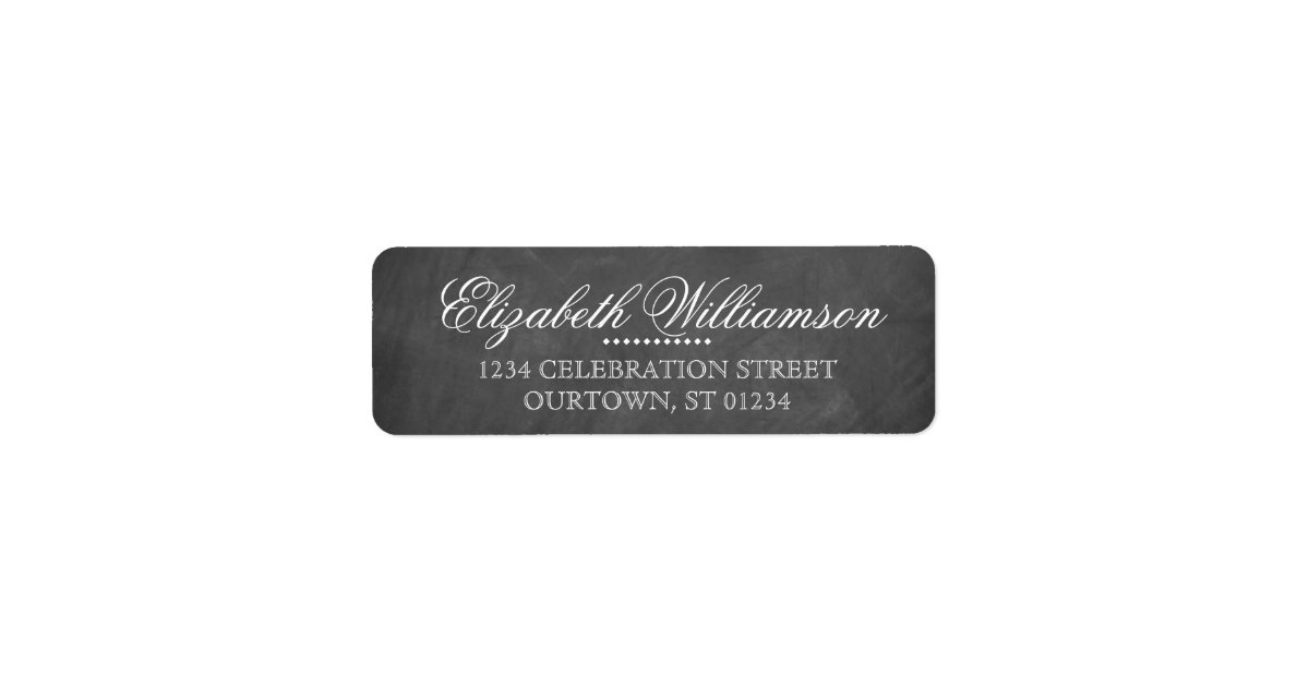 Vintage Chalkboard Address Label | Zazzle.com