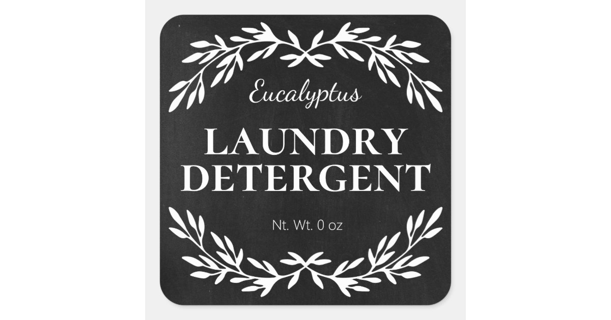 Vintage Chalkboard DIY Laundry Detergent Labels | Zazzle