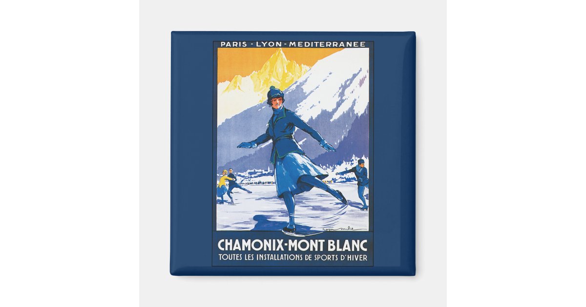 Vintage Chamonix - Mont Blanc Poster Magnet | Zazzle