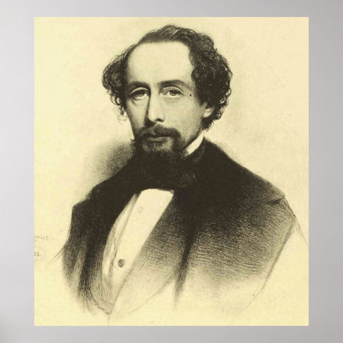 Vintage Charles Dickens Portrait Poster | Zazzle.com