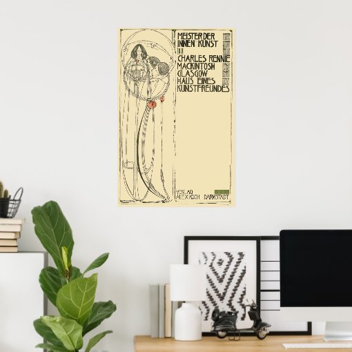 Vintage Charles Rennie Mackintosh Template Poster | Zazzle