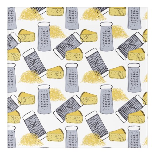 Vintage Cheese and Grater Pattern Acrylic Print | Zazzle.com
