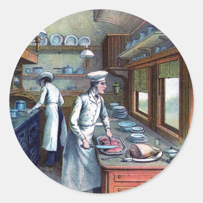 Vintage Chefs Kitchen Stickers | Zazzle.com