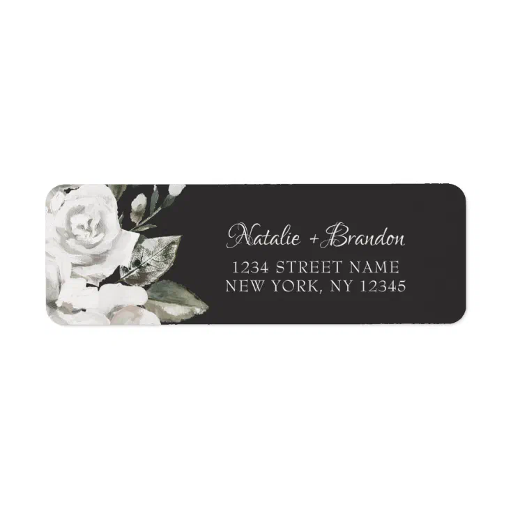 Vintage Cherish Floral Wedding Return Address Label | Zazzle