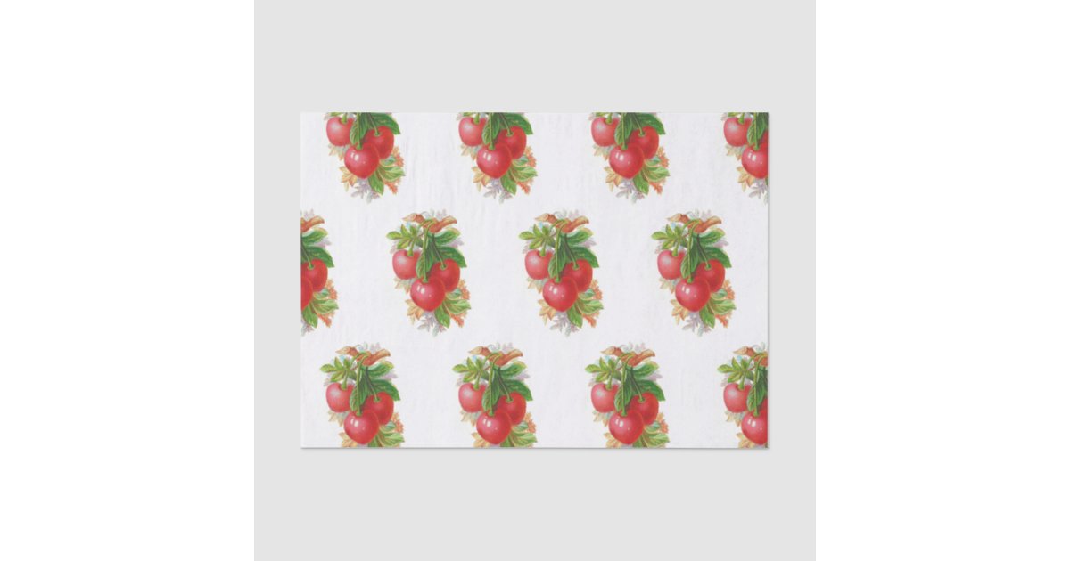 Vintage Cherries Tissue Paper | Zazzle