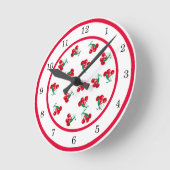 Vintage Cherries Wall Clock | Zazzle