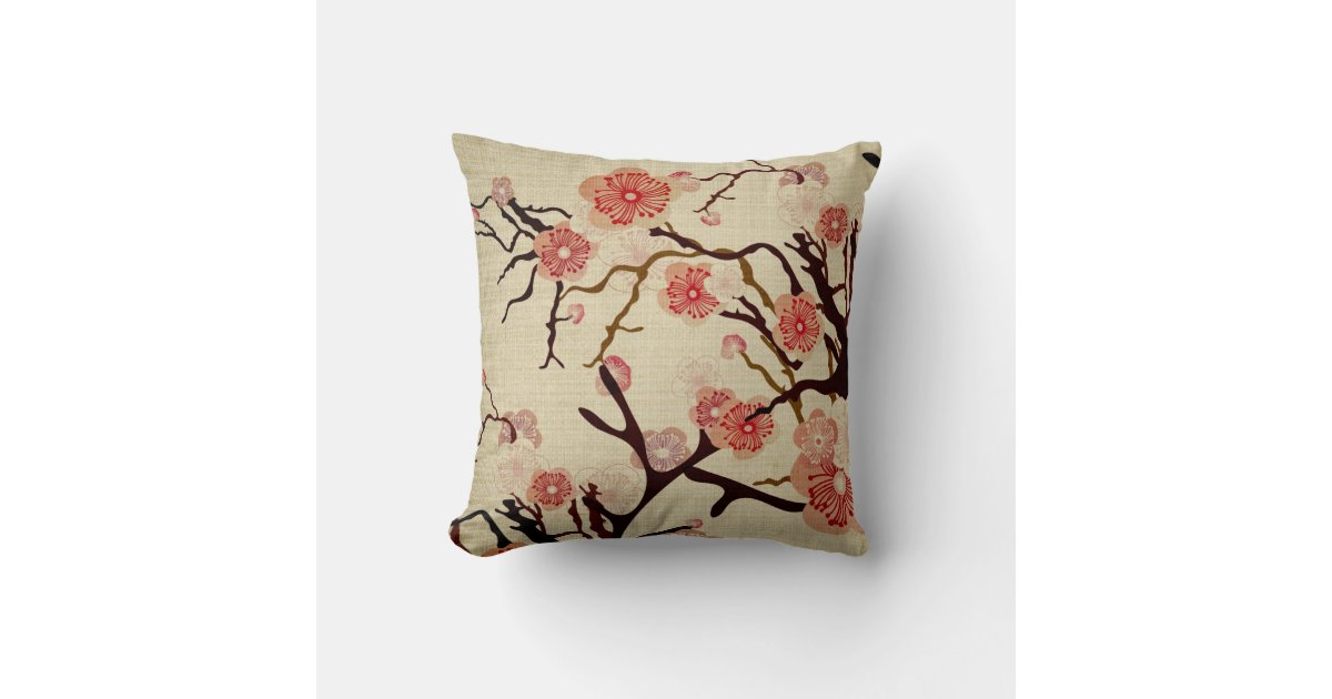 Vintage Cherry blossom tree American MoJo Pillow | Zazzle