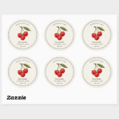 Vintage Cherry preserve Simple Jar Label | Zazzle