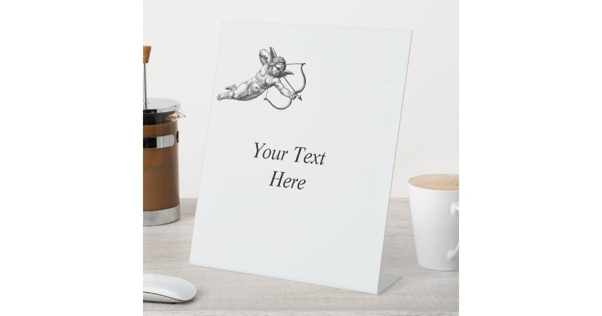 Vintage Cherub Cupid Love Return Address Labels Pedestal Sign | Zazzle