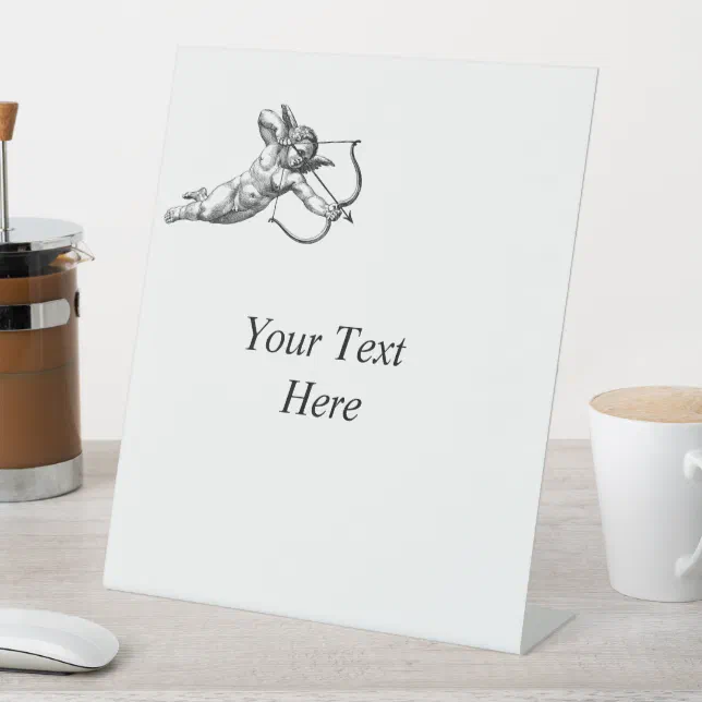 Vintage Cherub Cupid Love Return Address Labels Pedestal Sign | Zazzle