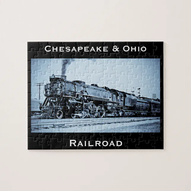 Vintage Chesapeake & Ohio Railroad Train Engine Jigsaw Puzzle | Zazzle