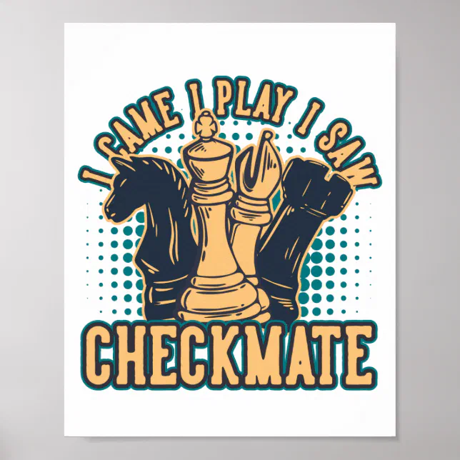 Vintage Chess Checkmate Quote Poster | Zazzle