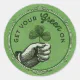 Vintage chic St. Patrick's Day Get your green on Classic Round Sticker ...