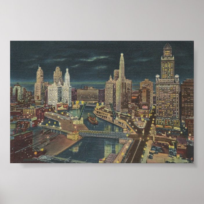 Vintage Chicago 1952 Poster | Zazzle
