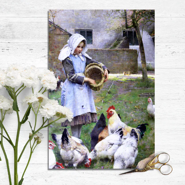Vintage Chickens & Roosters Tissue Paper | Zazzle