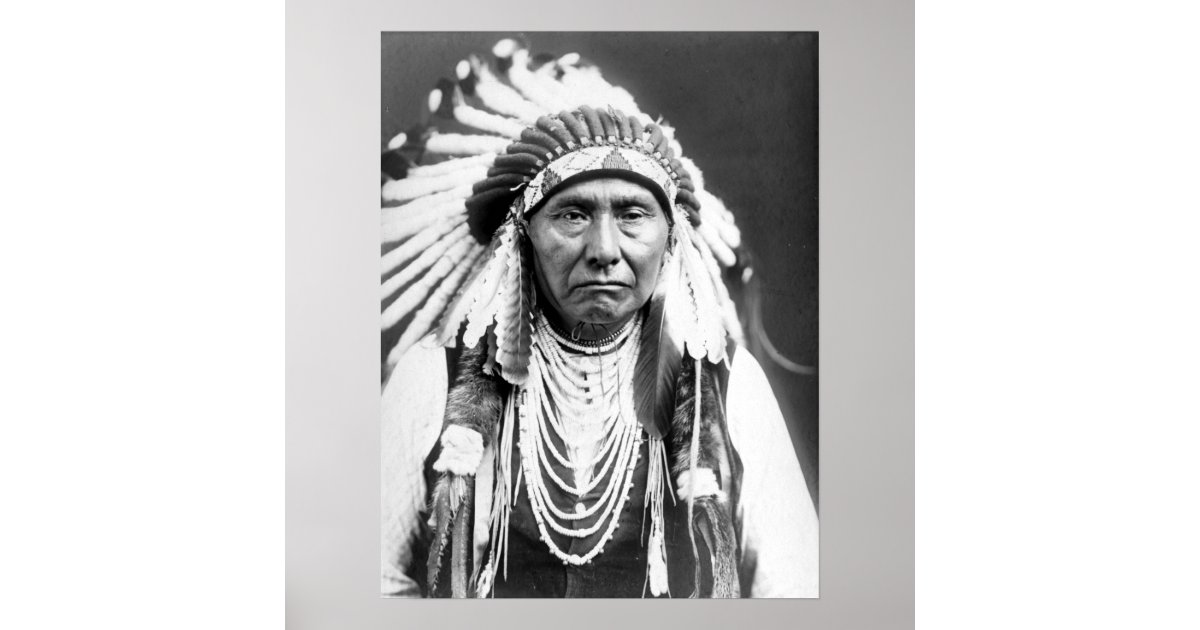 Vintage Chief Joseph Native American Poster | Zazzle