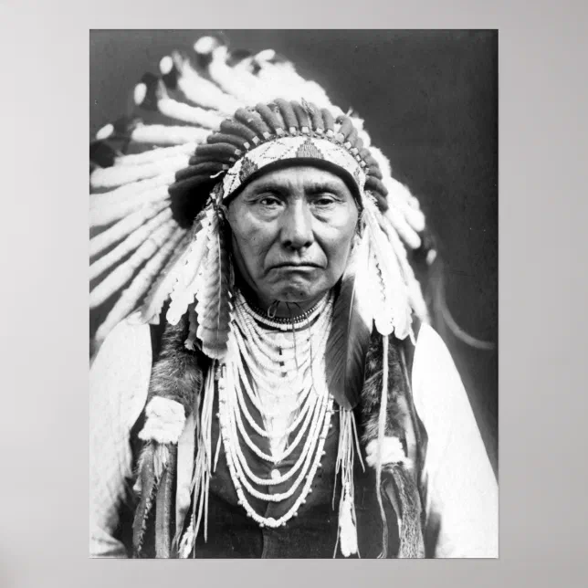 Vintage Chief Joseph Native American Poster | Zazzle