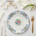 Vintage China Pattern Hand Painted Paper Plate | Zazzle