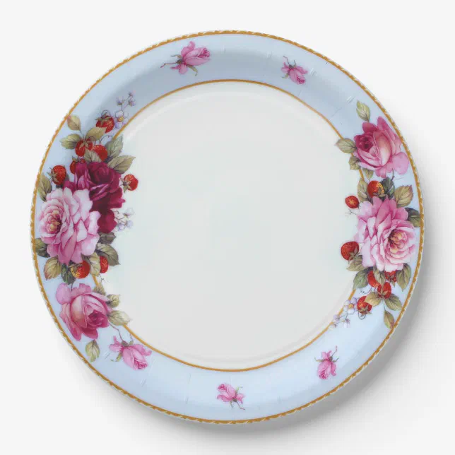 Vintage China Princess Party Wedding Paper Plates | Zazzle