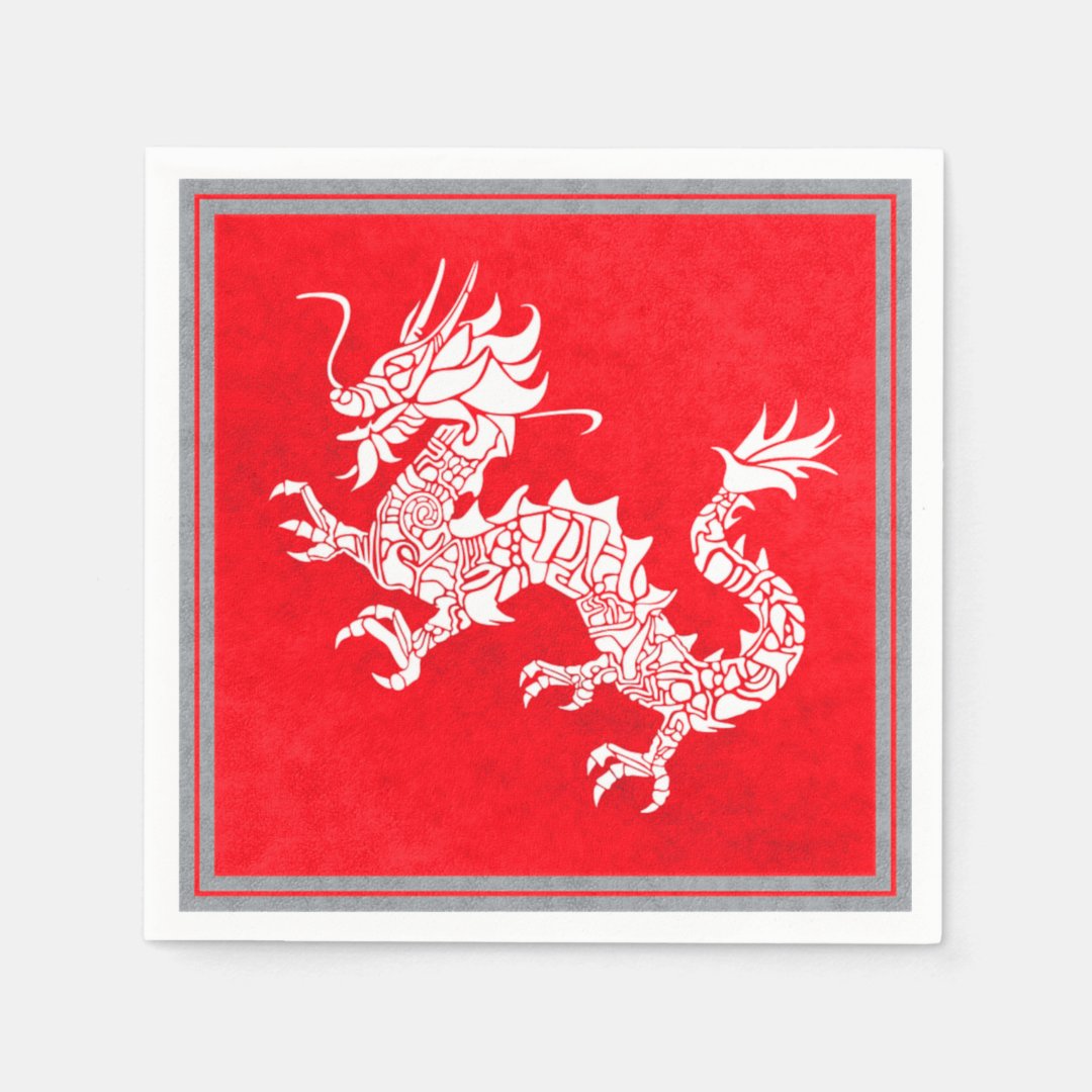 Vintage Chinese Dragon Napkins | Zazzle