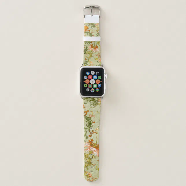 Vintage Chinese Ornament Jones Flowers Apple Watch Band | Zazzle